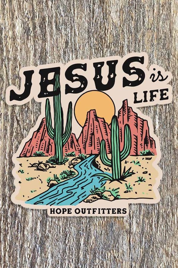 Jesus is Life Sticker - Hope Outfitters